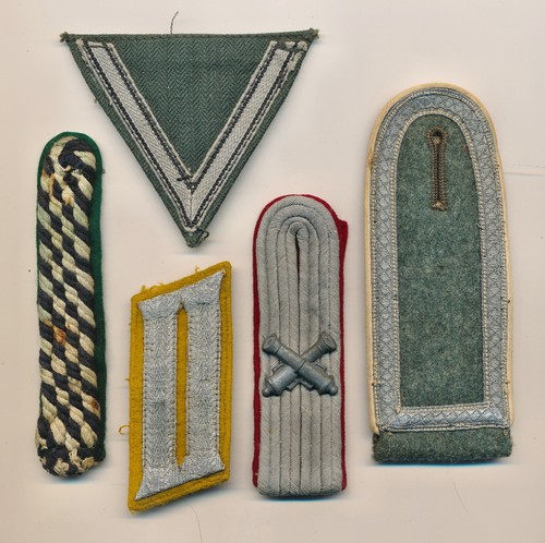 WW2 German officer lot shoulder board set strap collar tabs soldier WWI ...