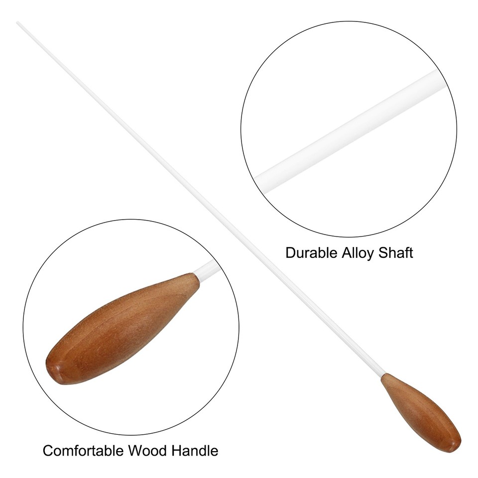 38cm/15" Music Conductor Baton,2Pcs Orchestra Baton Wood Handle Wood ...
