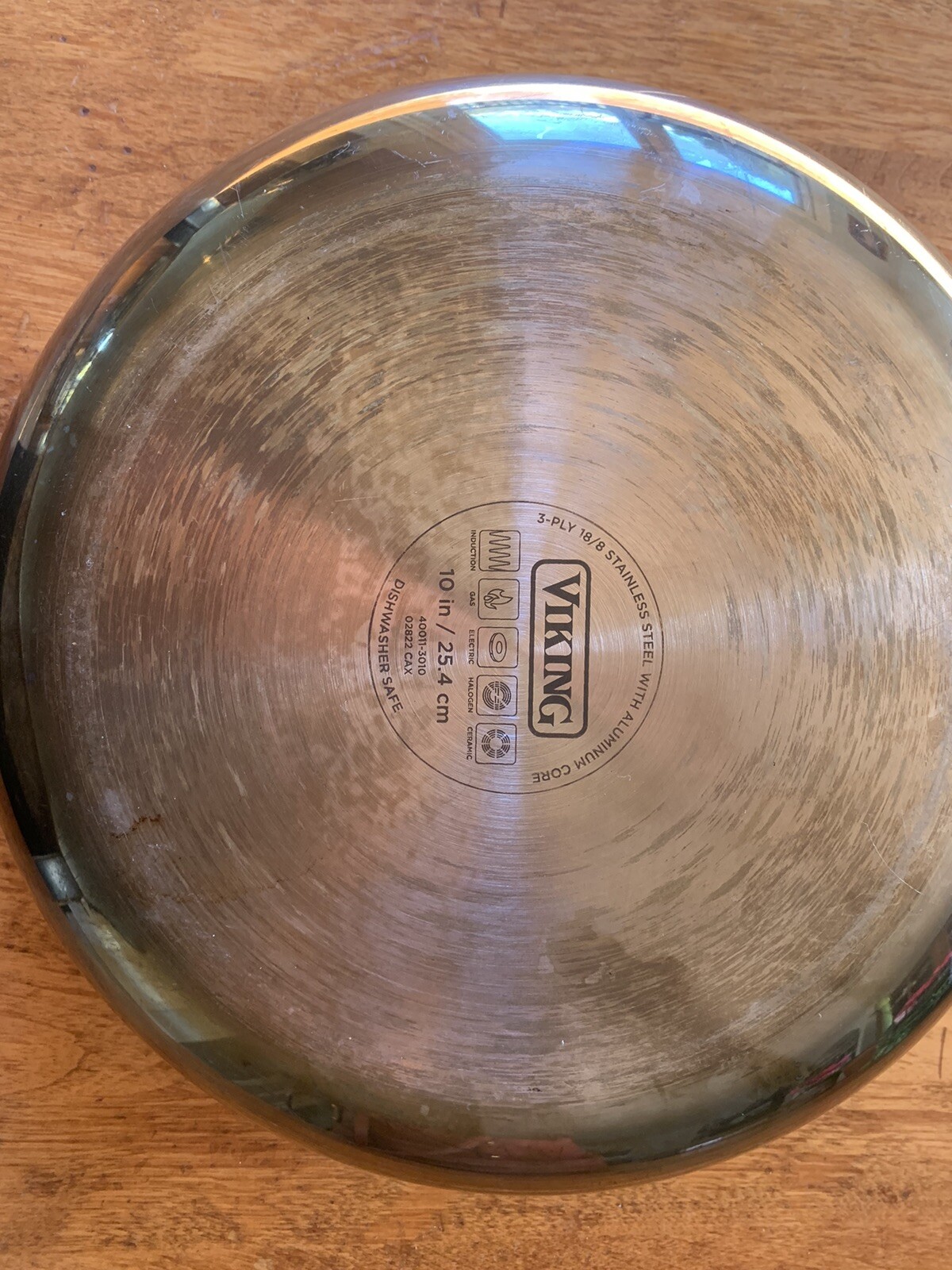 Viking Frying Pan 10” 3 ply 18/8 stainless with aluminum core | eBay