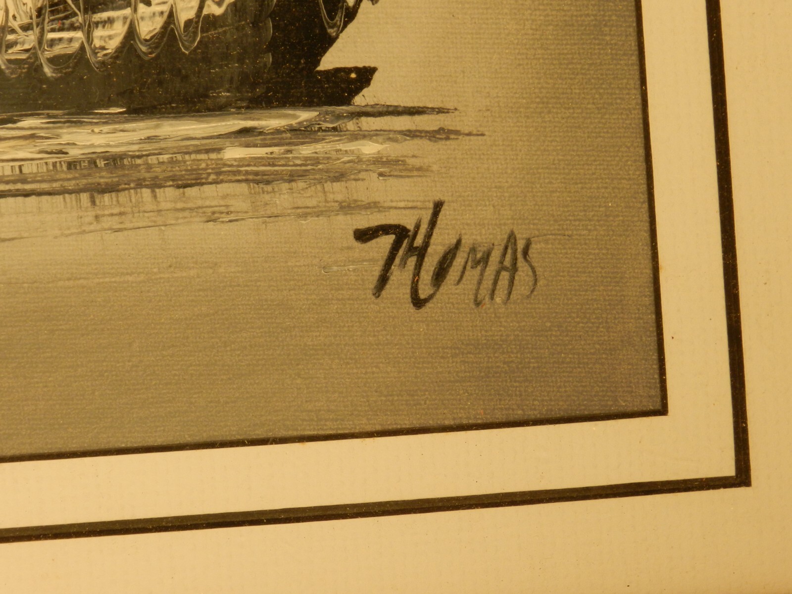 ORIGINAL OIL PAINTING, JUNK/CITYSCAPE SIGNED THOMAS MAK FAMED HONG KONG ...