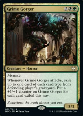 MTG-4x-Near Mint, English-Grime Gorger-Commander: Streets of New ...