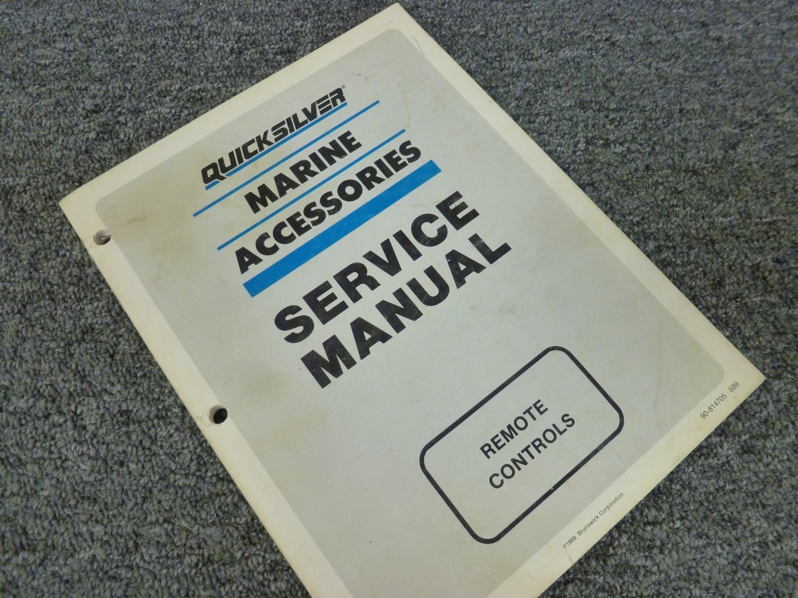 1990 Mercury Quicksilver Commander 2000 Remote Control Service Repair ...