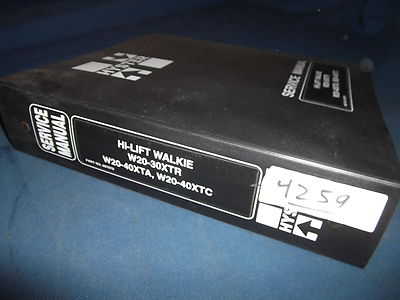 HYSTER W20XTR W30XTR W20-40XTA W20-40XTC WALKIE SERVICE SHOP REPAIR ...