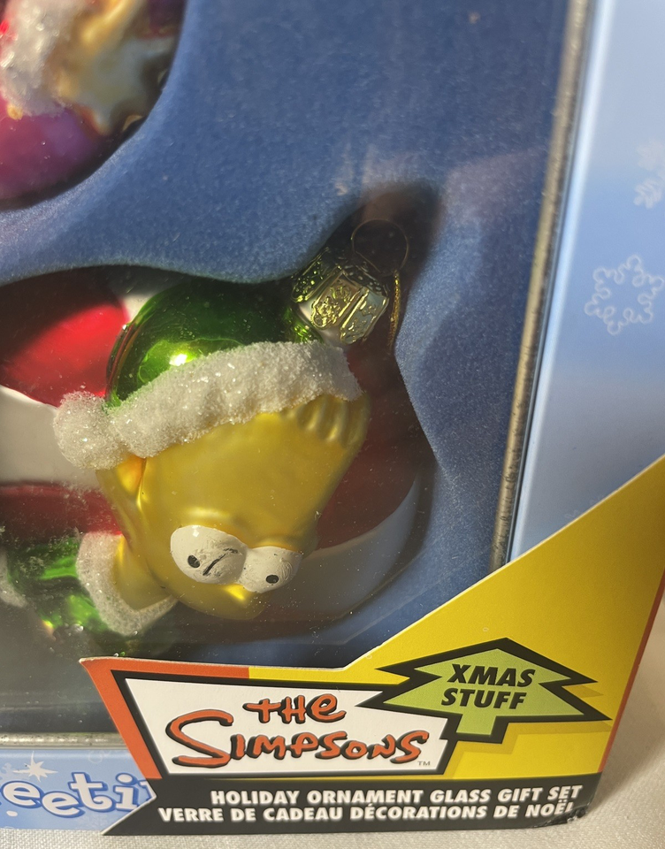 THE SIMPSONS XMAS ORNAMENTS GIFT SET, COLLECTOR, SET KURT S. ADLER 20TH ...
