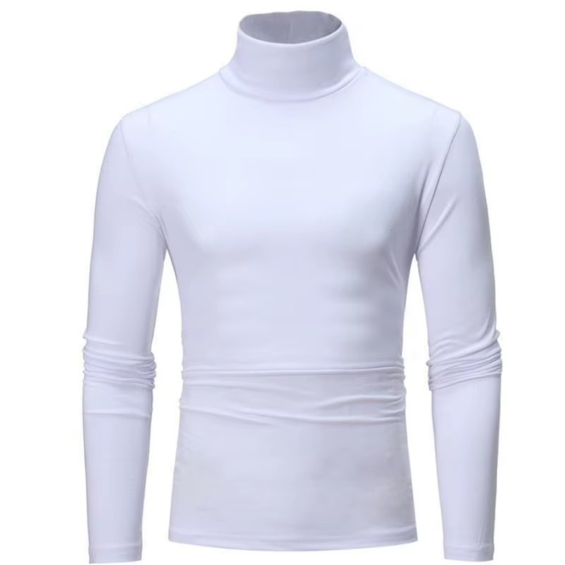 Men's Turtleneck Long Sleeve New Casual Slim Fit Stretch Tops Winter ...