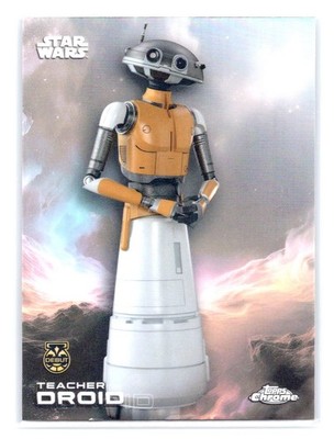 2025 Topps Chrome Star Wars #176 Teacher Droid Refractor Skeleton Crew ...