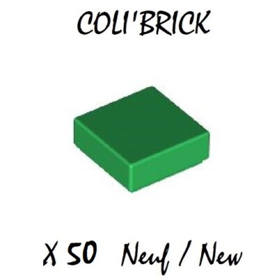 Lego 3070b - 50x Plaque Lisse / Tile 1x1 - Vert / Green - 30039 35403 ...