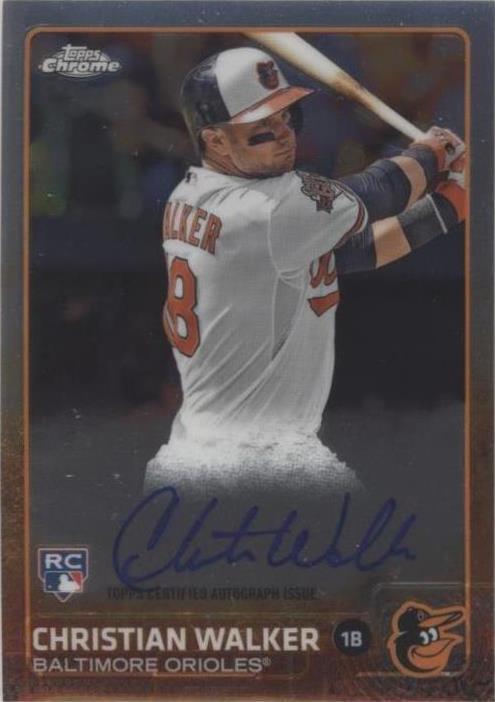 2015 Topps Chrome - Rookie Autographs Christian Walker #AR-CW (AU, RC ...