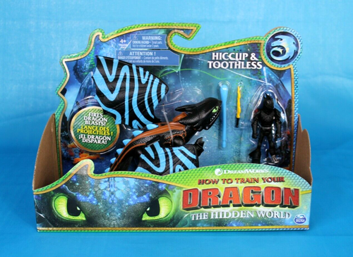 Dreamworks HICCUP & TOOTHLESS Dragon with Alpha Blue Markings Action ...