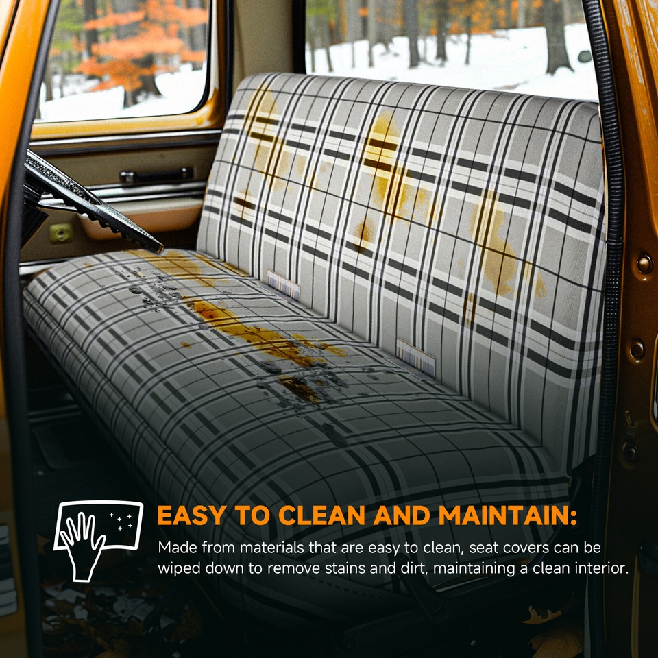 For Chevy C10 C20 C30 Old Truck Bench Seat Cover Saddle Blanket Plaid ...
