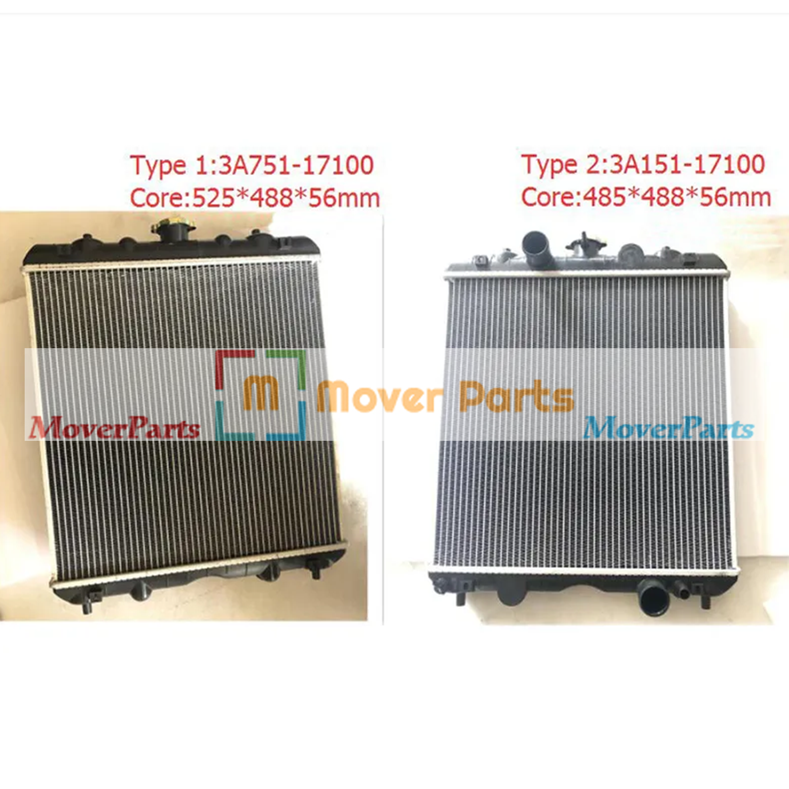 Radiator 3A151-17100 3A751-17100 for Kubota M6800HDC M6800S M8200 M9000 ...