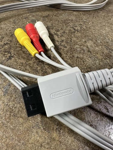 Nintendo Wii Audio Video Cable Composite RCA Gray AV | eBay