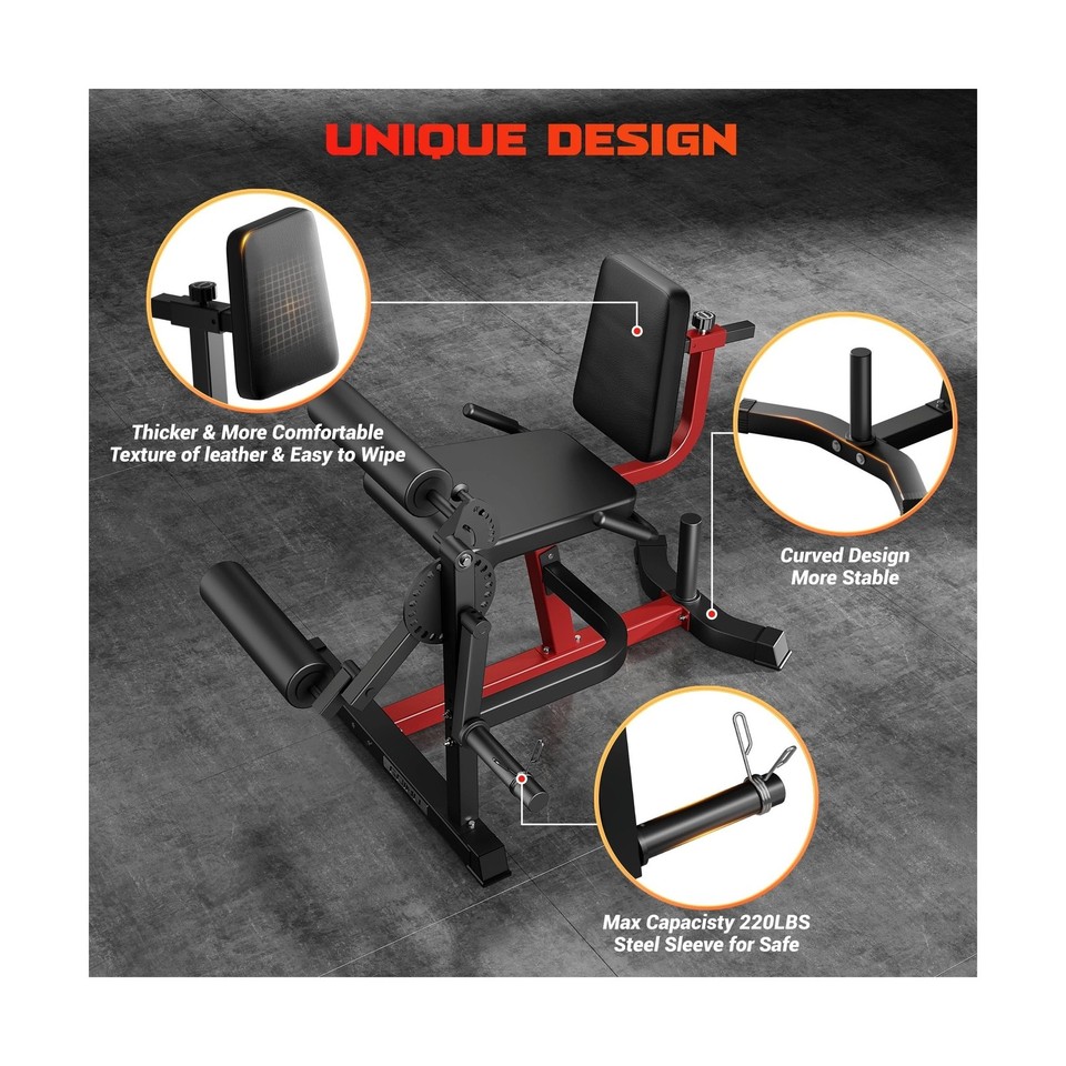 Leg Extension and Curl Machine, 4 in 1 Lower Body Workout Machine ...