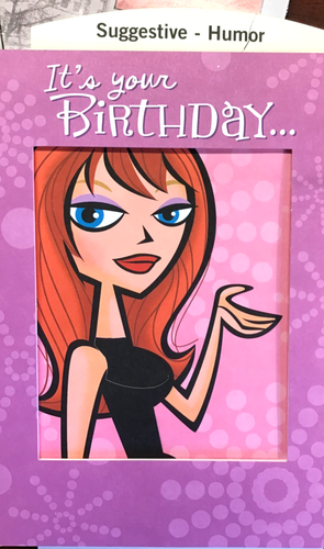 Fun Birthday Card for HER, SUGGESTIVE HUMOR "SEXY Fold out" Hallmark ...