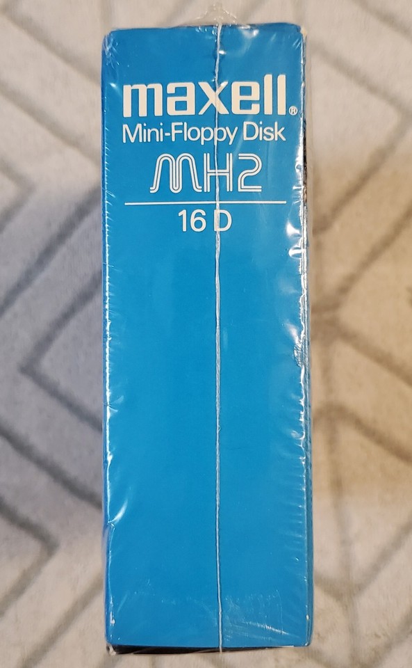 NEW IN BOX VINTAGE MAXELL MH2 16D MINI-FLOPPY DISKS - 10 Disks VERY ...