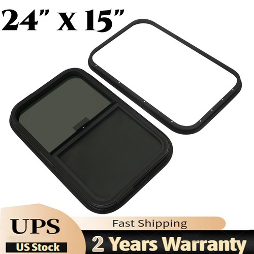 24" x 15" For Camper Cargo Trailer Horizontal Slider RV Window W ...