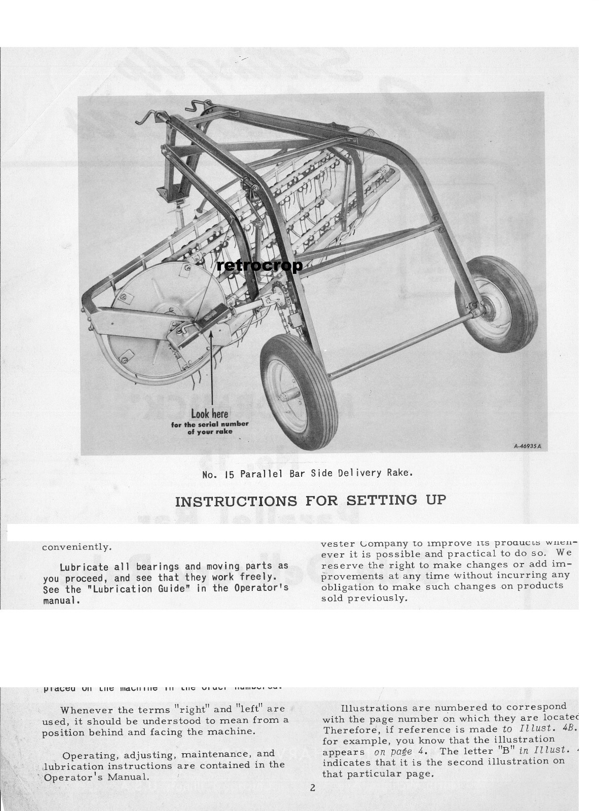 IH International Harvester No 15 Side Delivery Hay Rake Setting Up ...