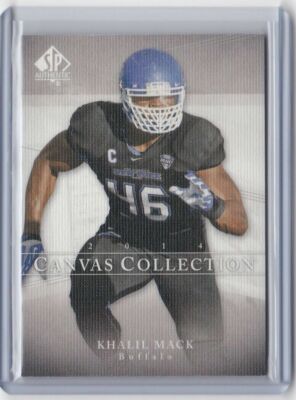 2014 SP Authentic Canvas Collection Khalil Mack Rookie Card RC Upper ...