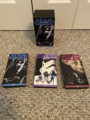 STAR WARS TRILOGY VHS Box Set 3-Tapes 1995 Original Version THX Edition ...