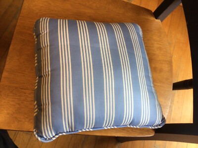 Vintage Longaberger Blue Stripped Throw Pillow 8" Square | eBay