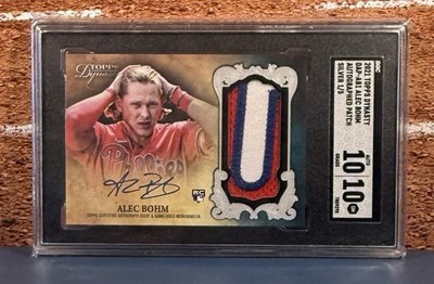 2021 Topps Dynasty Alec Bohm Silver /5 Sgc 10 Patch Auto Phillies RC ...