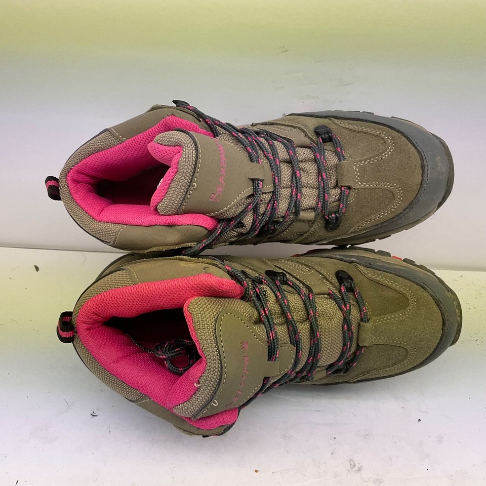 BEARPAW Women's Corsica Mid-Cut WP Hiking Boots 4390 Taupe/Pink Size 8M ...