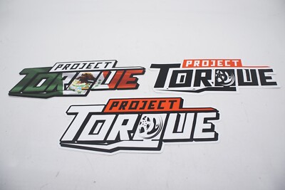 3 Pack Assorted Project Torque Vinyl Decals 10" x 4-1/4" Mexico White ...