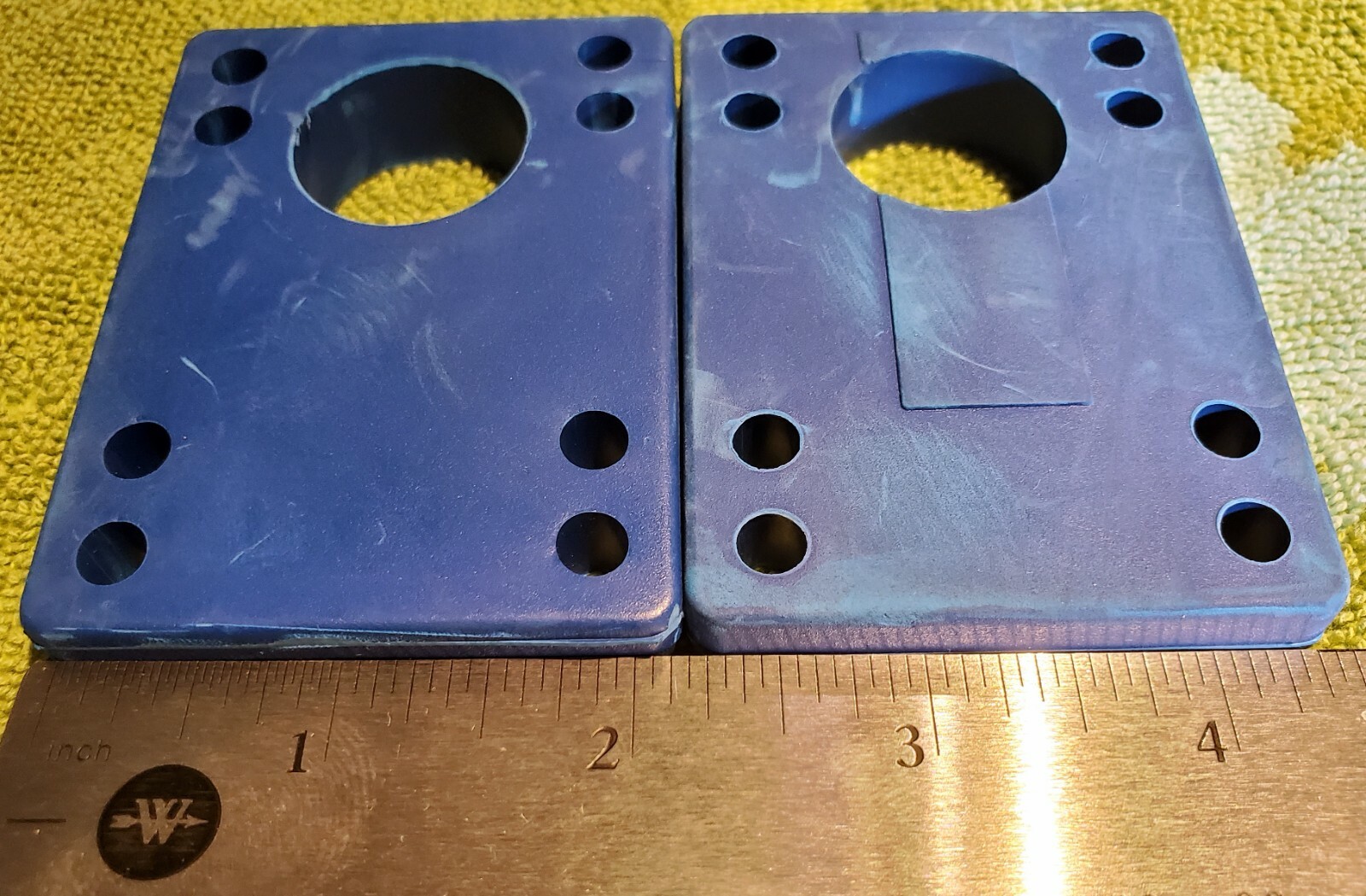 Slant Longboard Wedge Risers - Black, Red, Blue - Angled Riser Pads ...