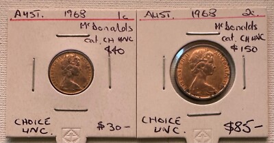 1968 1c. & 2c. Coins both Choice UNC | eBay Australia