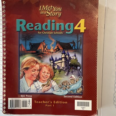 BJU Press Reading 4 Teacher Edition Part 1&2& Work text Answer Key 2nd ...