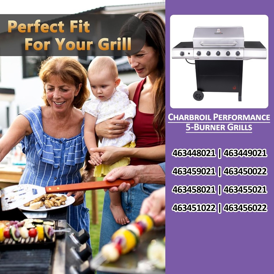 5-Pack Burners & 4 Crossover Channels for Charbroil Performance 5 ...