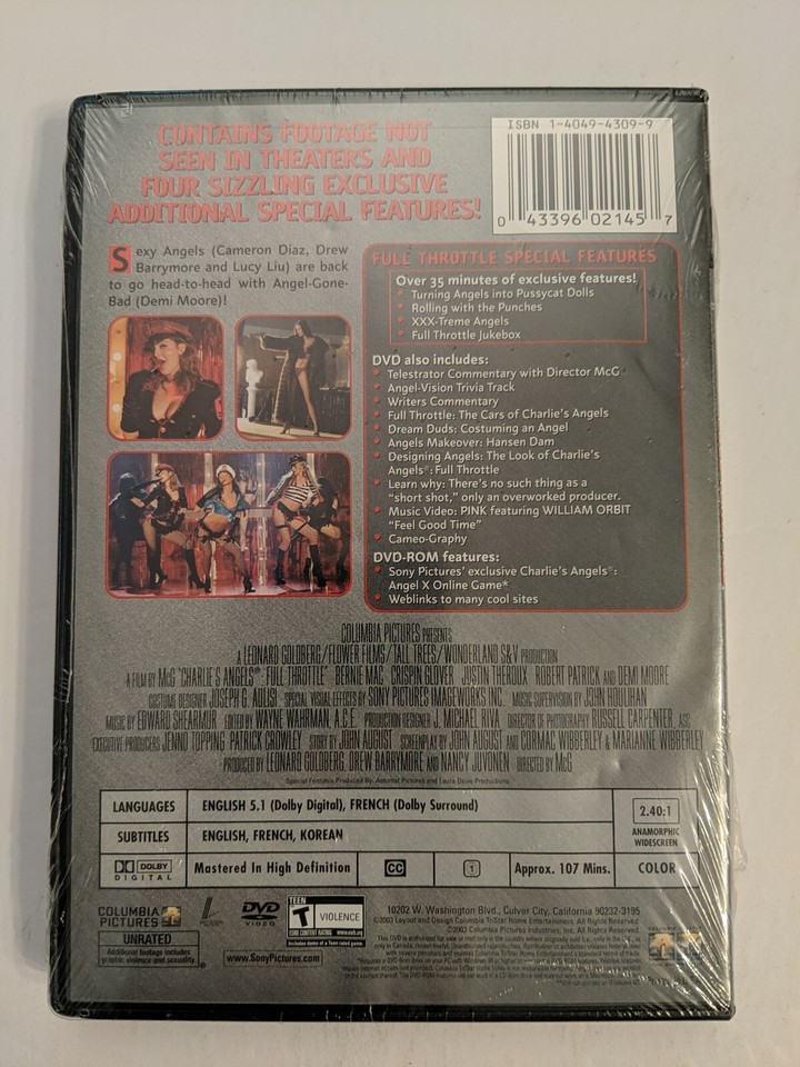 Charlie's Angels: Full Throttle (DVD, 2003) 43396021457 | eBay