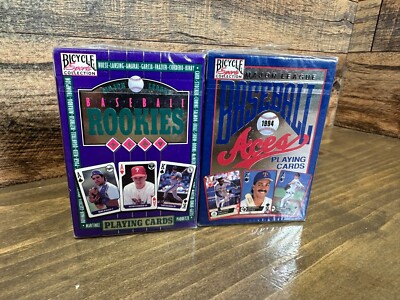 2 Packs - 1993 Bicycle MLB Baseball Rookies Playing Cards Factory ...