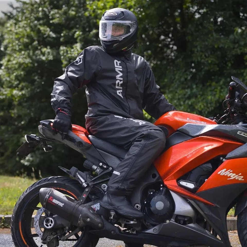 ARMR Dryguard All Weather Waterproof Motorcycle Over Trousers Bike Hi ...