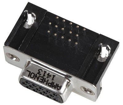 AMPHENOL - 15 Pin Hi Density D-Sub Right Angle PCB Socket, Rear Lock | eBay