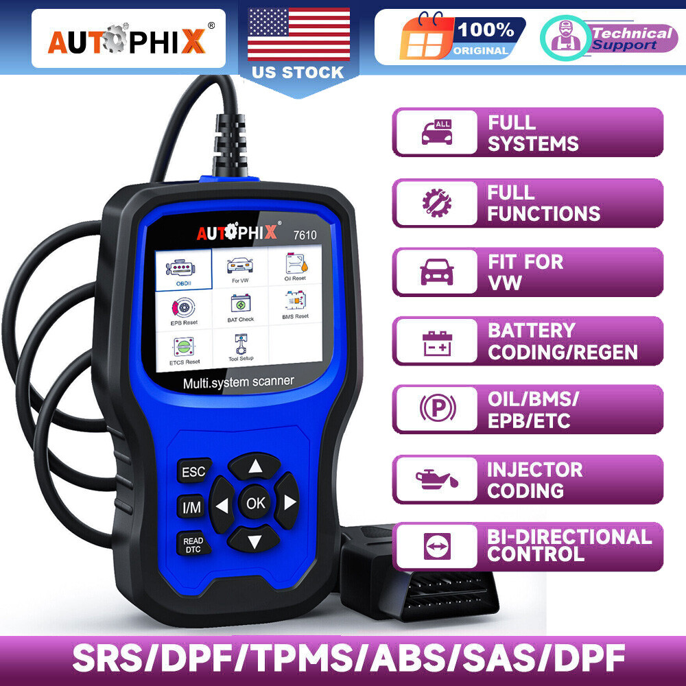 AUTOPHIX 7610 For Audi Code Reader OBD2 Scanner BMS EPB DPF Oil Reset ...