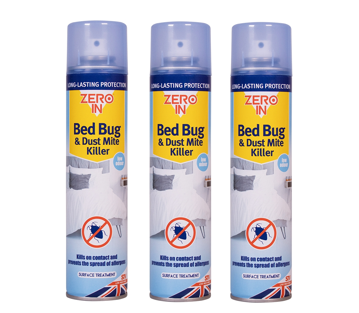 Zero In Bed Bug & Dust Mite Killer -Aerosol Spray -Tigger Spray - Bed ...