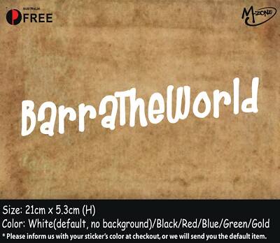Barra the world Sticker-Reflective/Metallic Color Decal CAR Boat Funny ...