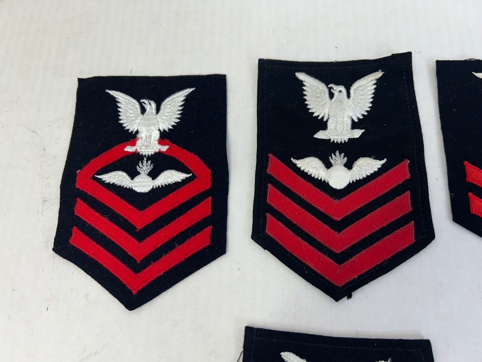 WWII US Navy Aviation Ordnanceman Dress Blue Rating Patches | eBay