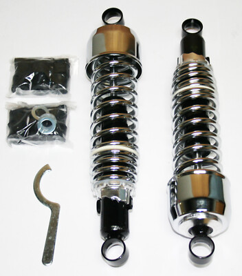 Rear Motorcycle Shocks Set Shock Absorbers 325mm Eye to Eye with Shroud ...