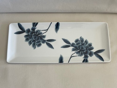 Apilco France Porcelain Blue White Asian Floral Design Plate Small ...