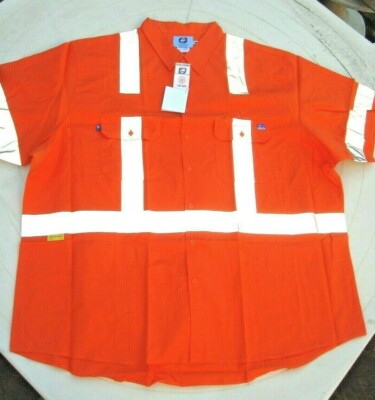 Worksense Hi-vis" summer Weight SHIRT in ORANGE ,reflect tape Short ...