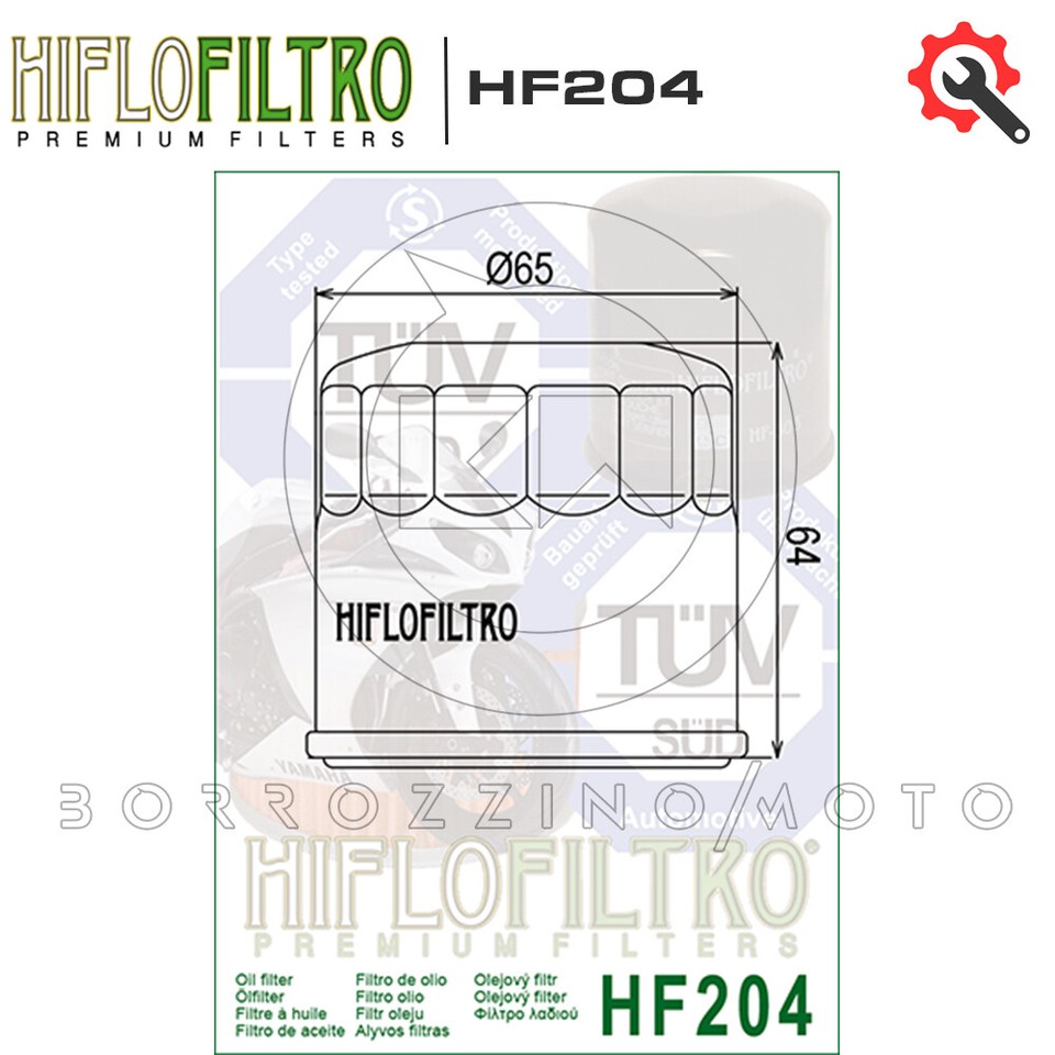 Oil Filter HIFLO HF204 For Kawasaki ZX-12R Ninja-1200 2000-2005 | eBay