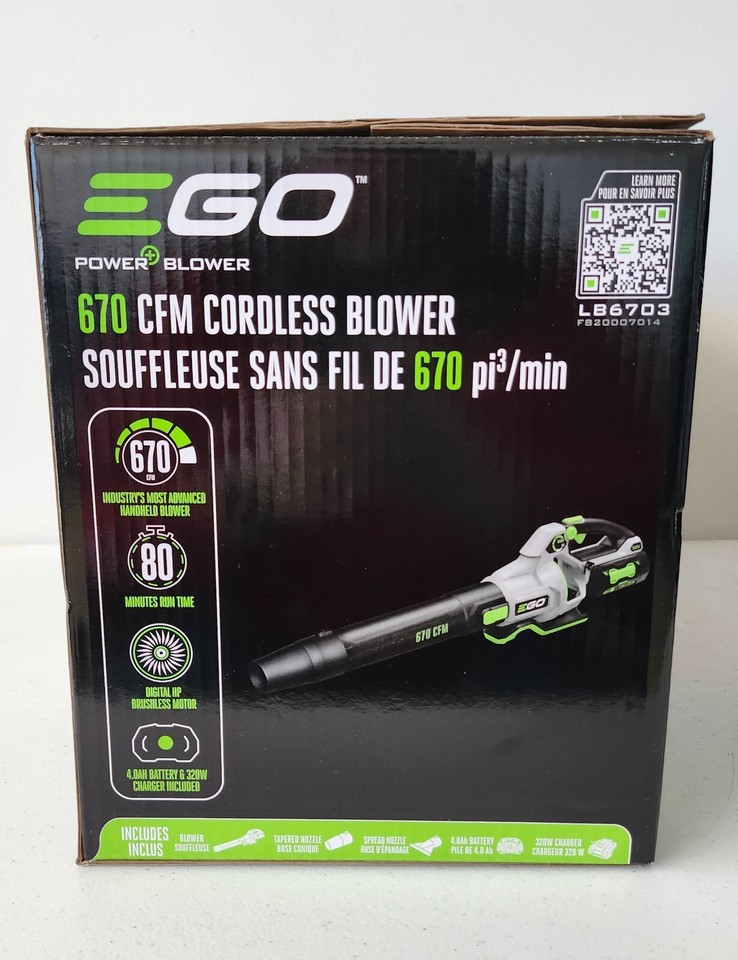 Brand New- Ego Power+ LB670 180MPH 670CFM 56V Leaf Blower- No Battery ...