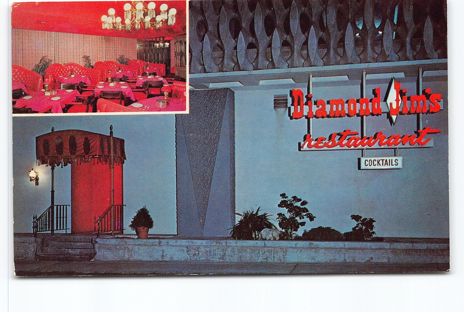 Diamond Jims Restaurant MacArthur Park Los Angeles CA Chrome Postcard ...