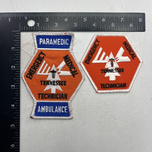 Vintage 2 Patches Tennessee EMT PARAMEDIC AMBULANCE Medical Patch Lot ...