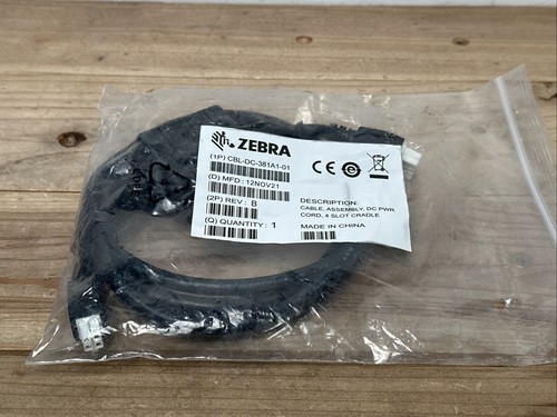 (3) Zebra CBL-DC-381A1-01 Cable Assembly DC Power Cord 4 Slot Cradle ...