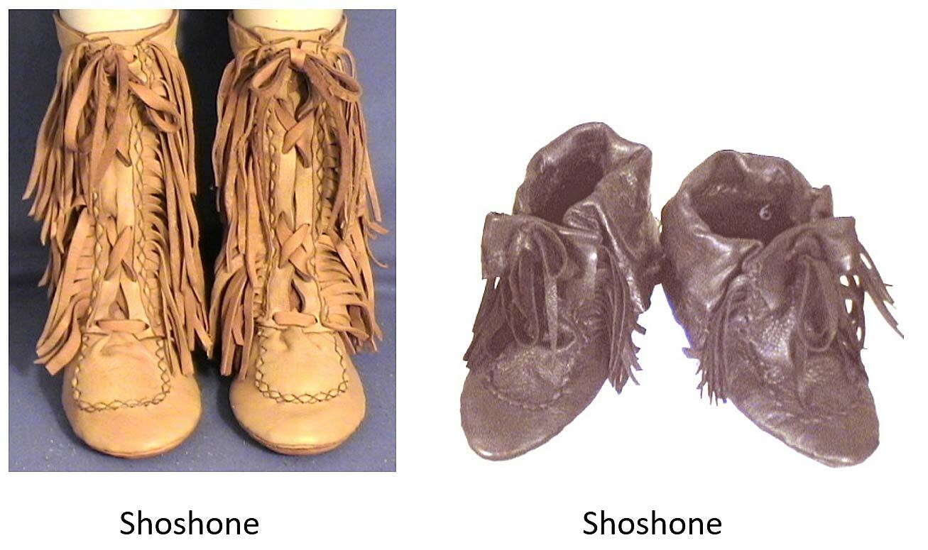 Native American Shoshone Indian Moccasin in Short & Boot Height Sewing ...