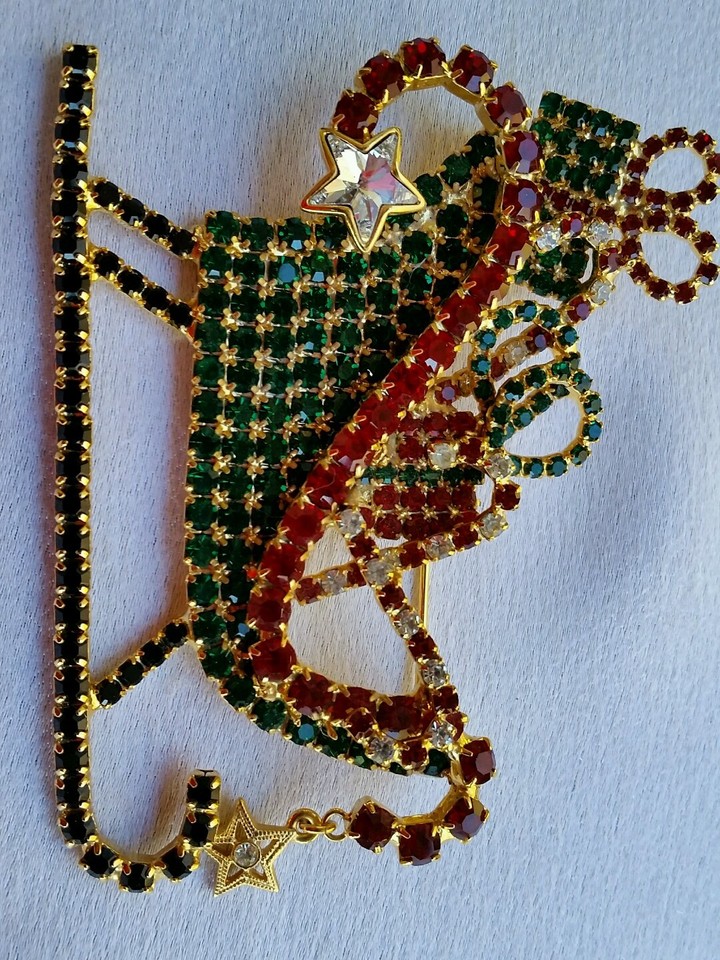 KIRKS FOLLY LIMITED EDITION PIN Number 1 of 500 SANTA CHRISTMAS SLEIGH ...