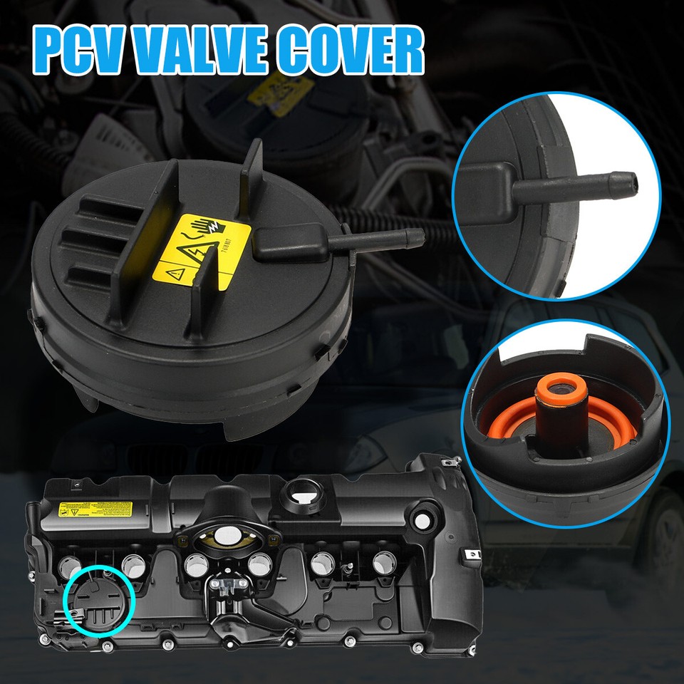 2PCS NEW PCV Cover of N52 Engine Valve Cover For BMW E82 E90 Z4 X3 X5 ...
